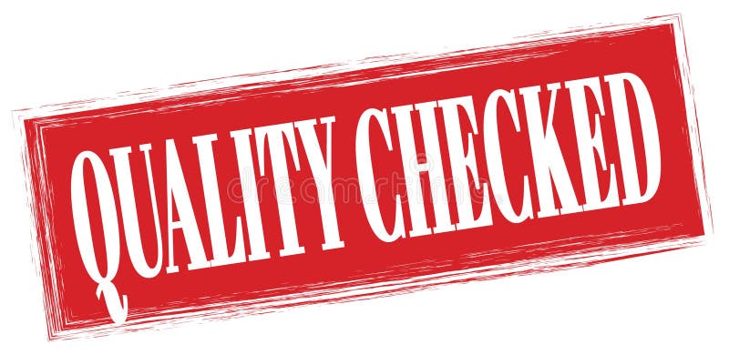 QUALITY CHECKED Text Written on Red Stamp Sign Stock Illustration ...