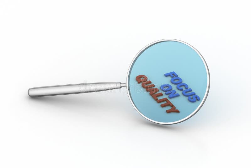 Quality Checking with Magnifier Stock Illustration - Illustration of ...