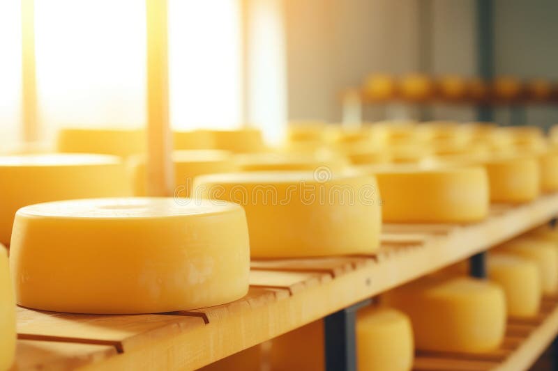 Quality Cheese Production: Rows of Ripening Circles Stock Illustration ...