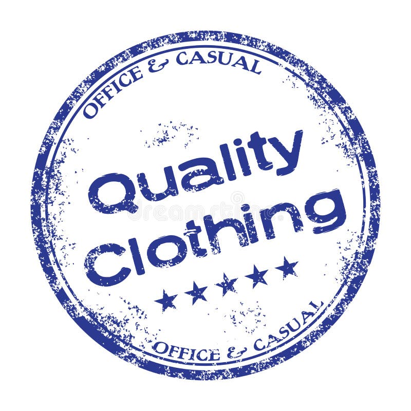 Quality clothing stamp stock vector. Illustration of business - 124310055