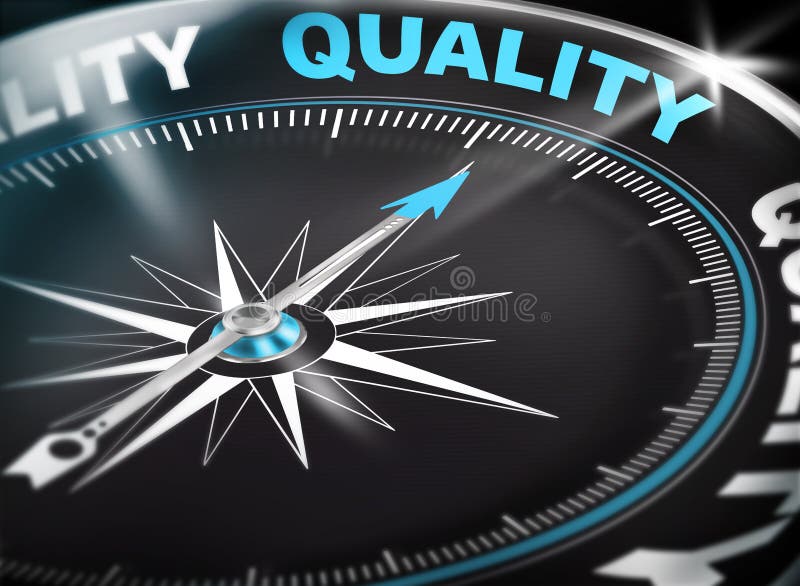 Quality compass Concept 3d stock illustration. Illustration of black ...