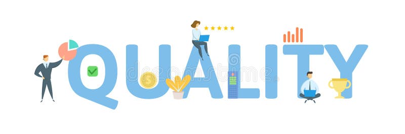 QMS, Quality Management System. Concept with Keywords, Letters, and ...