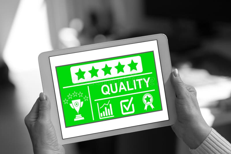 Quality Concept on a Tablet Stock Image - Image of business, concept ...