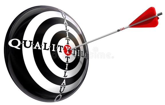 Quality concept target stock illustration. Illustration of game - 21729189