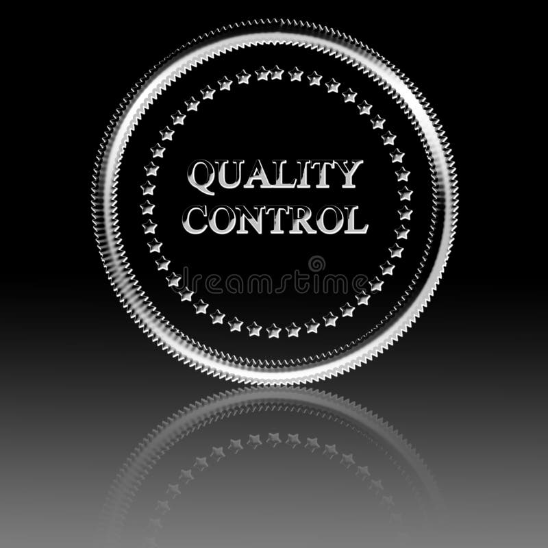 Red quality control stamp stock illustration. Illustration of ...