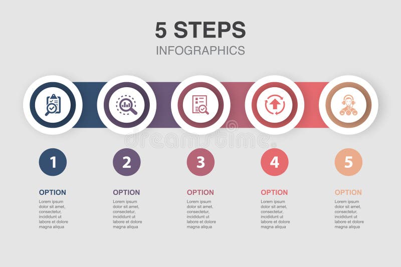 Quality Control Infographic with Icons Stock Vector - Illustration of ...