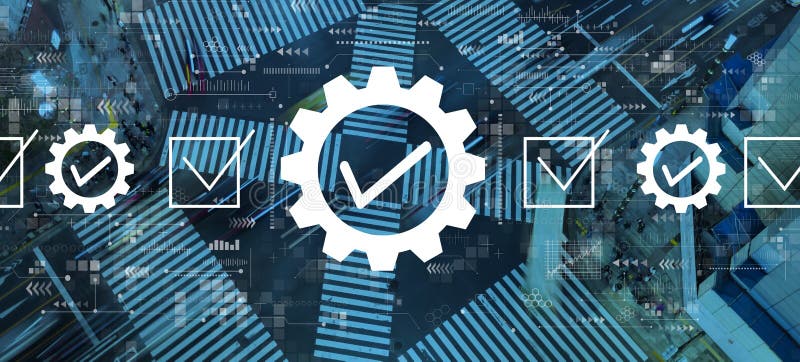 Quality Control Approval with City Traffic Intersection Stock Photo ...