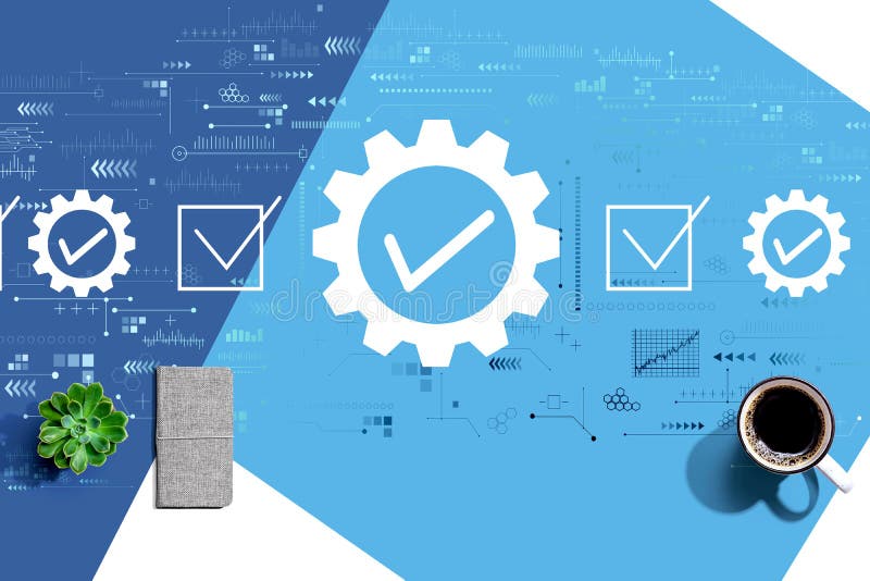 Quality Control Approval with a Cup of Coffee Stock Image - Image of ...