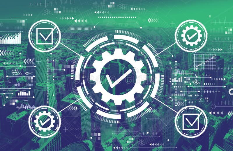 Quality Control Approval with Downtown San Francisco Stock Photo ...