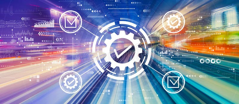 Quality Control Approval with High Speed Motion Blur Stock Photo ...