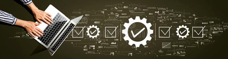 Quality Control Approval with Person Using Laptop Editorial Photo ...