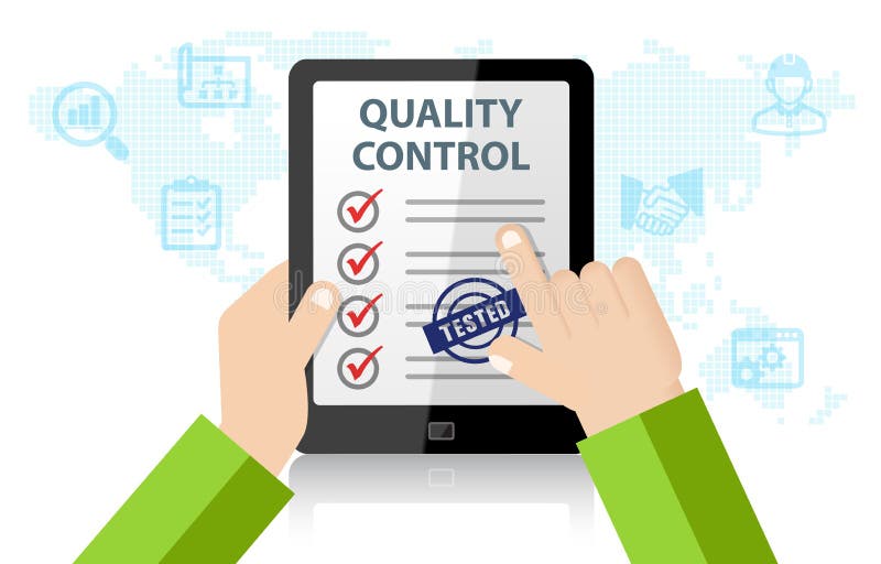 Quality Control Approval stock illustration. Illustration of inspection ...