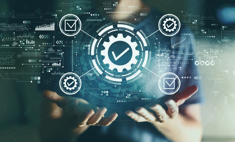 Quality Control Approval with Young Man Stock Image - Image of approve ...