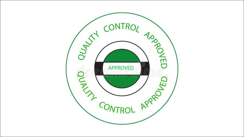 Quality Control Approved Badge Circular Spin on White BG 4K, 2K, Full ...