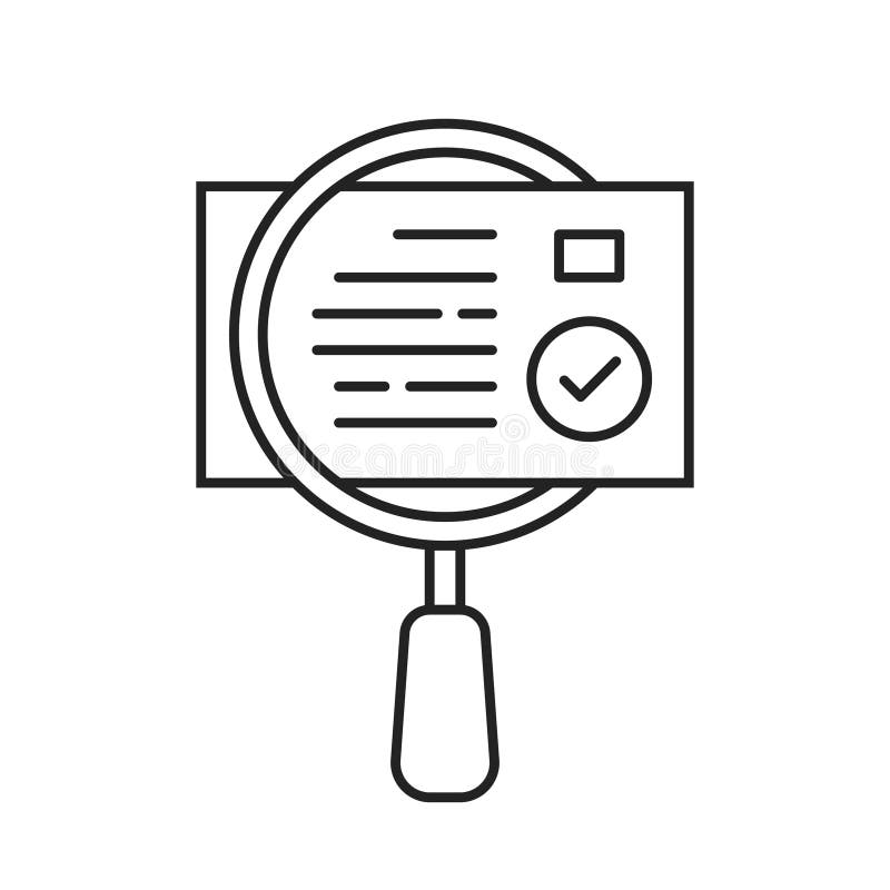 Quality Control or Assessment Thin Line Icon Stock Vector ...