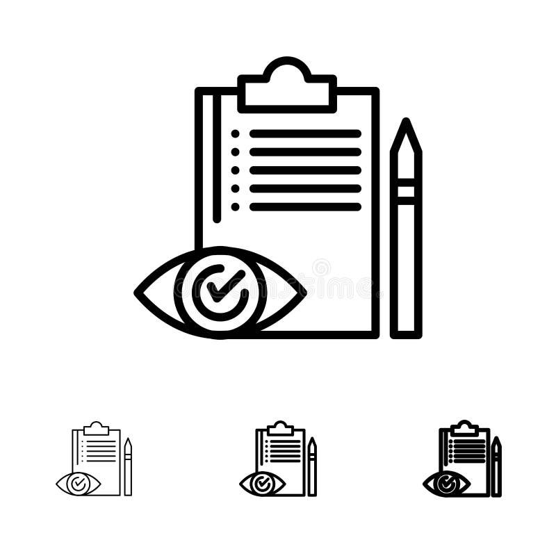 Quality Control, Backlog, Checklist, Control, Plan Bold and Thin Black ...