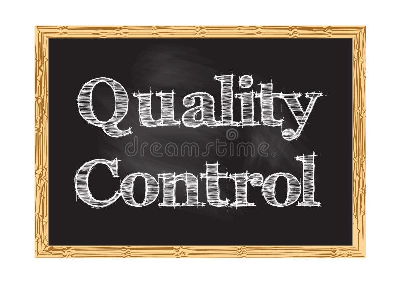 Quality Control Blackboard Notice Vector Illustration Stock Vector ...