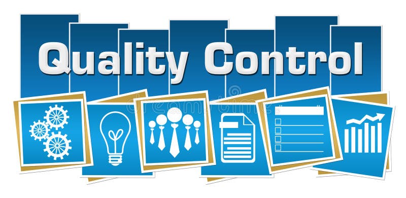 Quality Control Business Symbols Blue Squares Stripes Stock ...