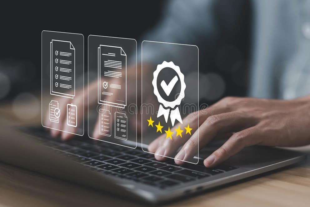 Quality Control, Certificate Standard Iso Digital Technology, Service System Business. Concept ...