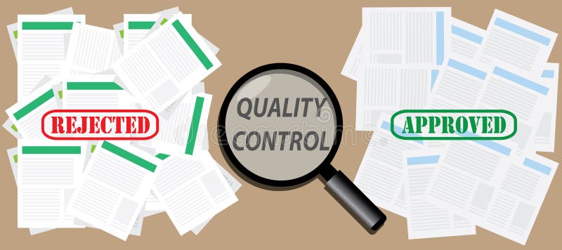 Quality Control Check Document with Approved and Rejected Stamps Stock ...