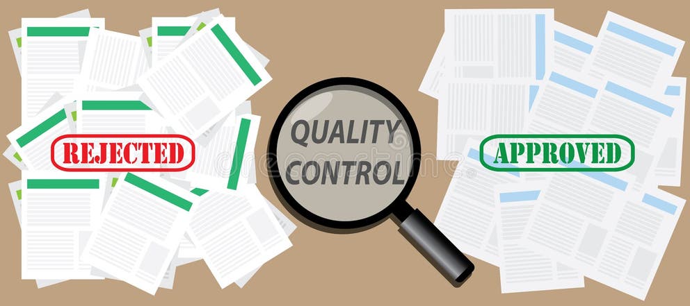 Quality Control Check Document with Approved and Rejected Stamps Stock ...