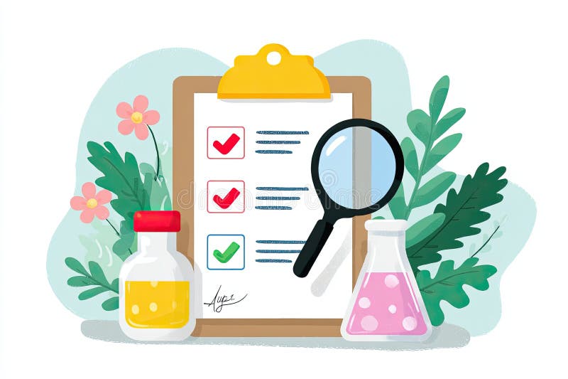 Quality Control Checklist Illustration Featuring a Clipboard with ...