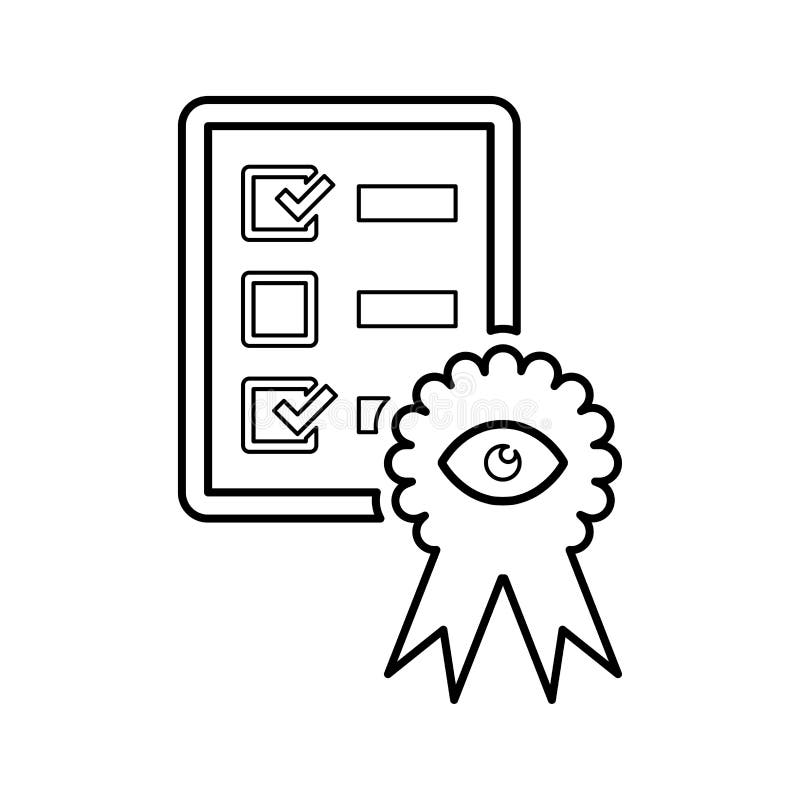 Quality Control Checklist Line Icon. Outline Vector Stock Illustration ...