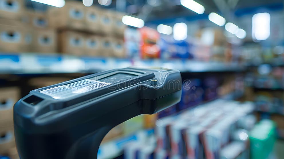 Quality Control, Close-up of a Barcode Scanner Verifying Product Code ...