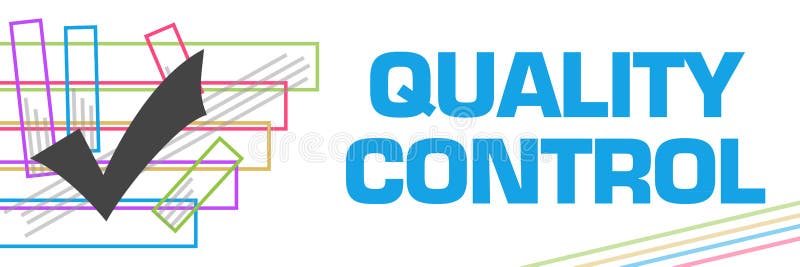 Quality Control Business Symbols Blue Squares Stripes Stock ...