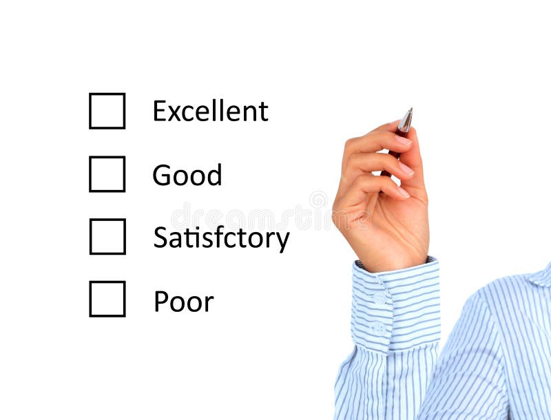 Excellent Customer Quality Survey Form Stock Photo - Image of mark ...