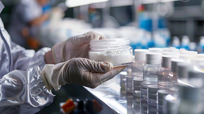 Quality Control in Cosmetics Manufacturing. Generative Ai Stock ...