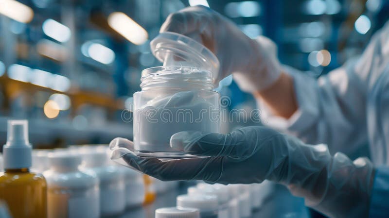 Quality Control in Cosmetics Manufacturing. Generative Ai Stock ...