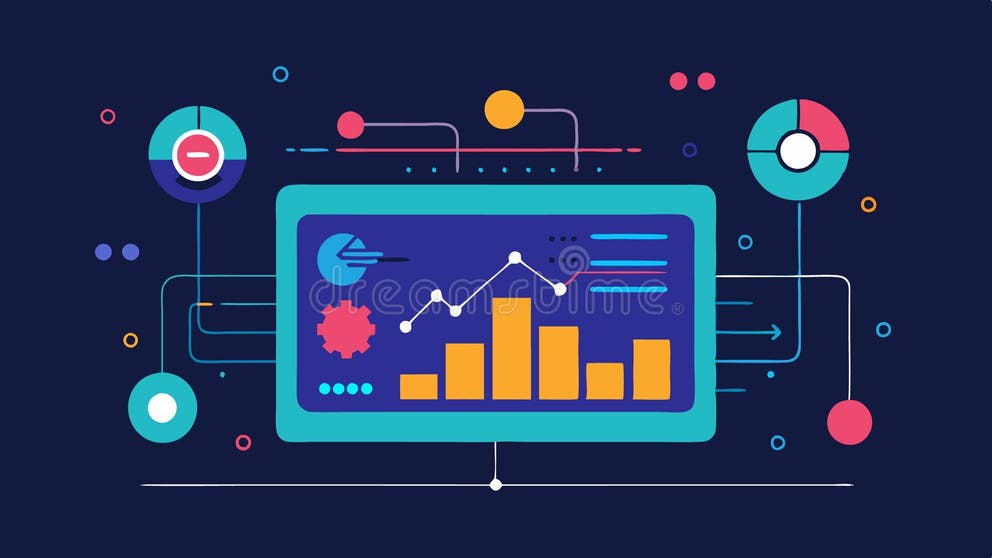 Quality Control Dashboard an Illustration of a Digital Dashboard Displaying Realtime Analytics ...