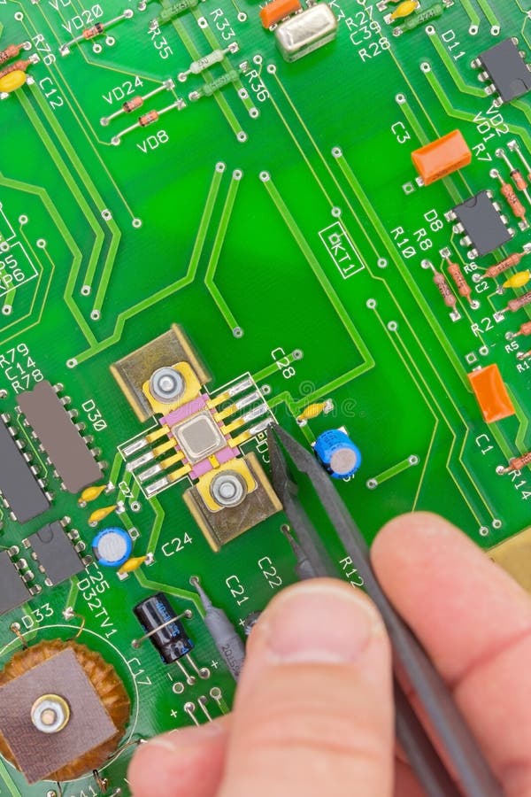Quality Control of Electronic Components Stock Image - Image of science ...
