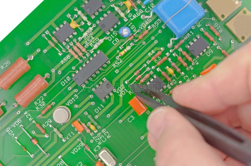 Quality Control of Electronic Components Stock Image - Image of chip ...