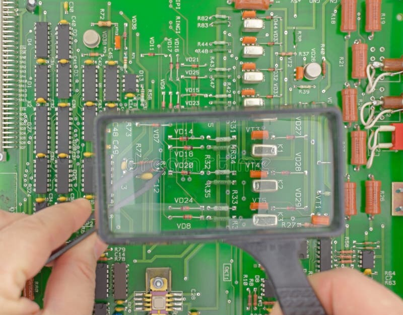 Quality Control of Electronic Components Stock Image - Image of ...