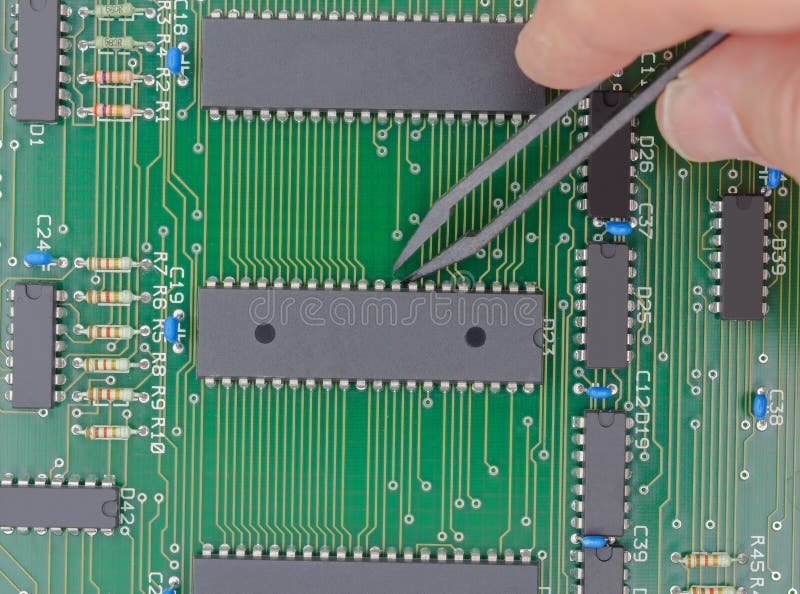 Quality Control of Electronic Components Stock Photo - Image of ...