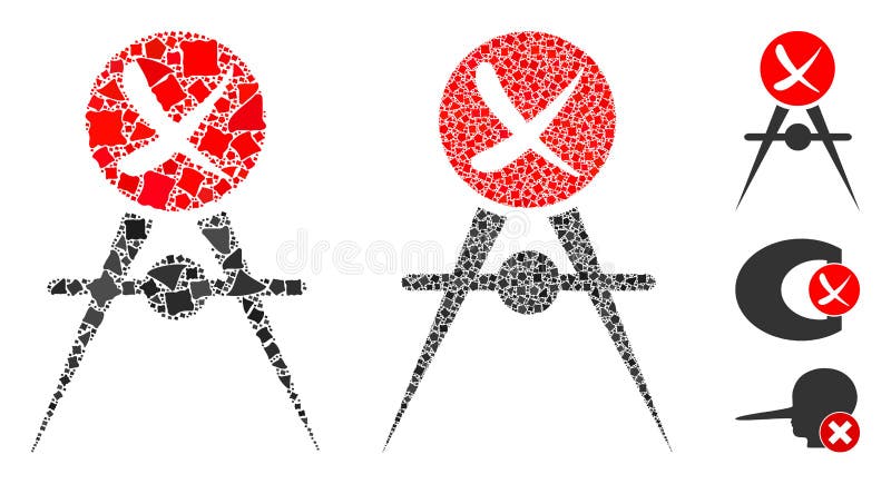 Quality Control Failed Mosaic Icon of Bumpy Parts Stock Vector ...