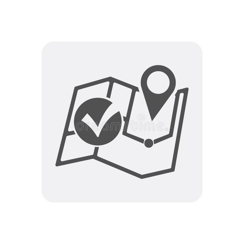 Quality Control at Home Icon with Pin Pointer Stock Illustration ...