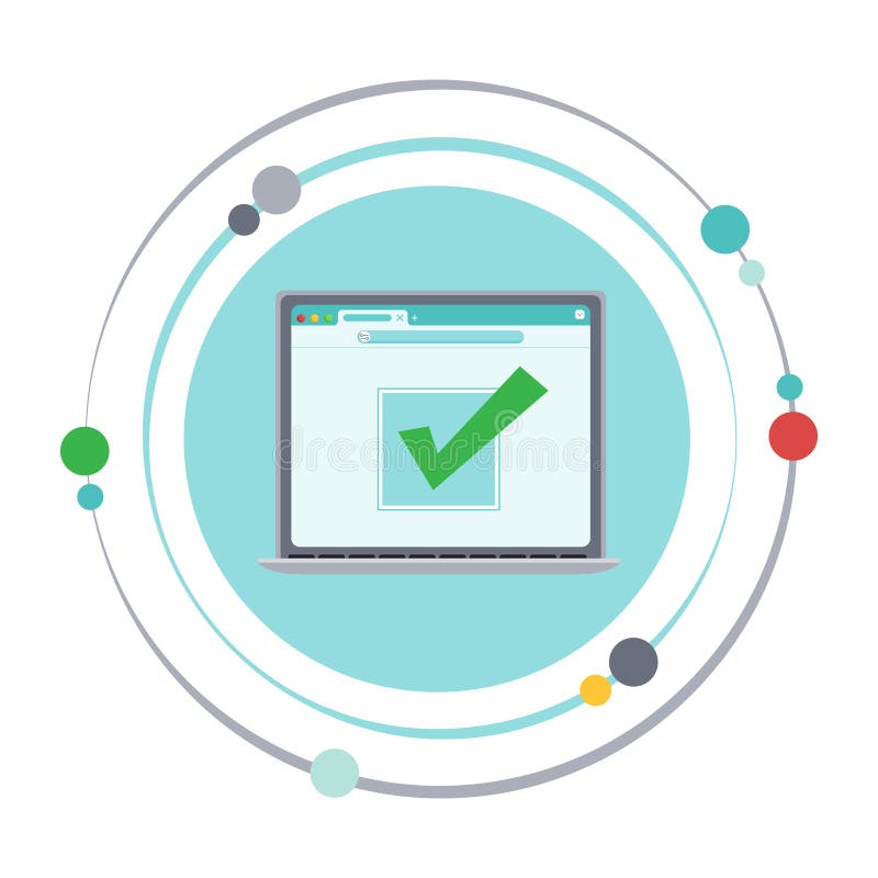 Quality Control Test Pass Check Mark Illustration Graphic Icon Stock ...