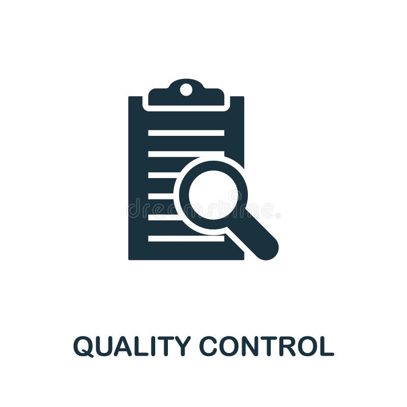 Quality Control Icon. Simple Creative Element. Filled Monochrome ...