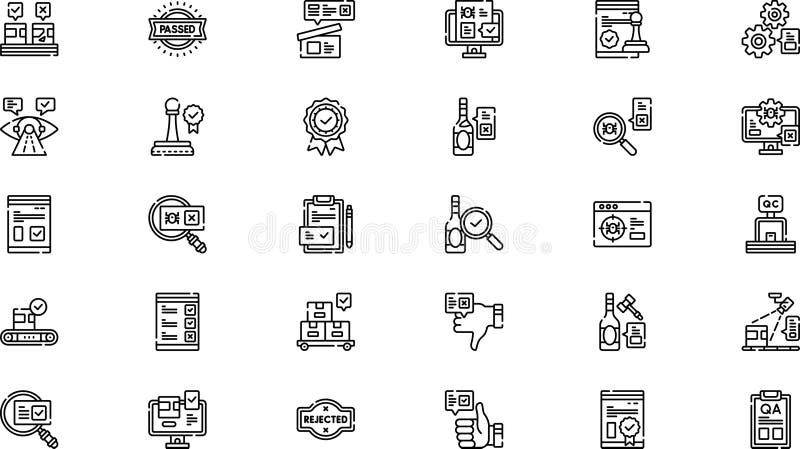 Quality Control Icons High-Quality Vector Icons Collection with ...