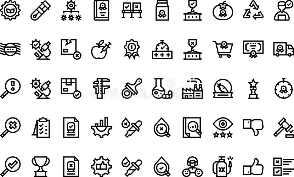 Quality Control Icons High-Quality Vector Icons Collection with ...