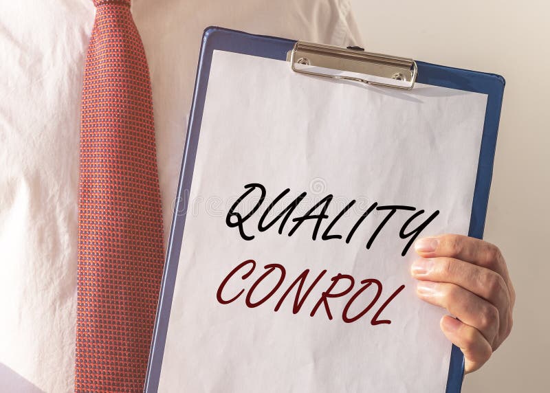 Quality Control Inscription. System of Safety of Products Stock Photo ...
