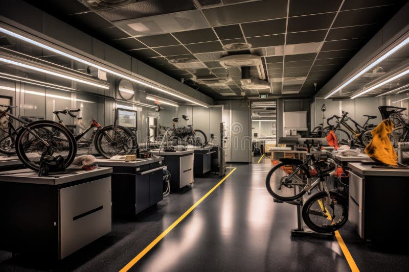 Quality Control Inspection Area for Bikes Stock Illustration ...