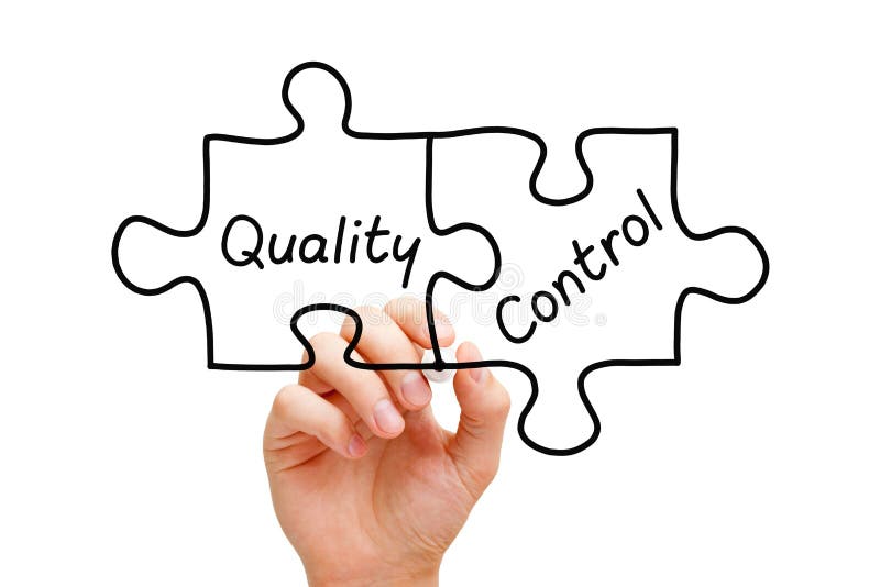 Quality Control Jigsaw Puzzle Concept Stock Photo - Image of control ...
