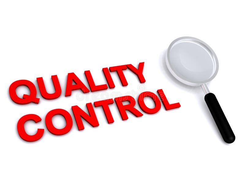 Quality Control Traffic Sign on Blue Sky Stock Illustration ...