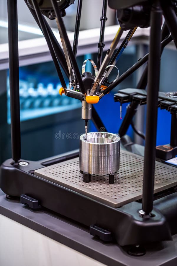 The Measurement Probe Attach on the Wire-EDM Machine. Stock Photo ...
