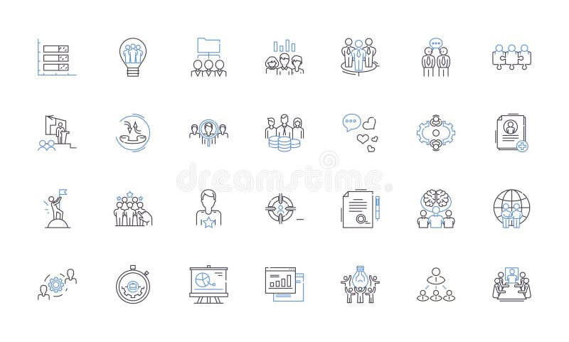 Quality Control Line Icons Collection Standards Inspection Precision