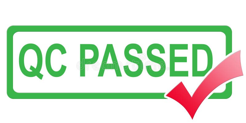 Quality Control Passed with Red Check Mark Isolated Stock Illustration ...